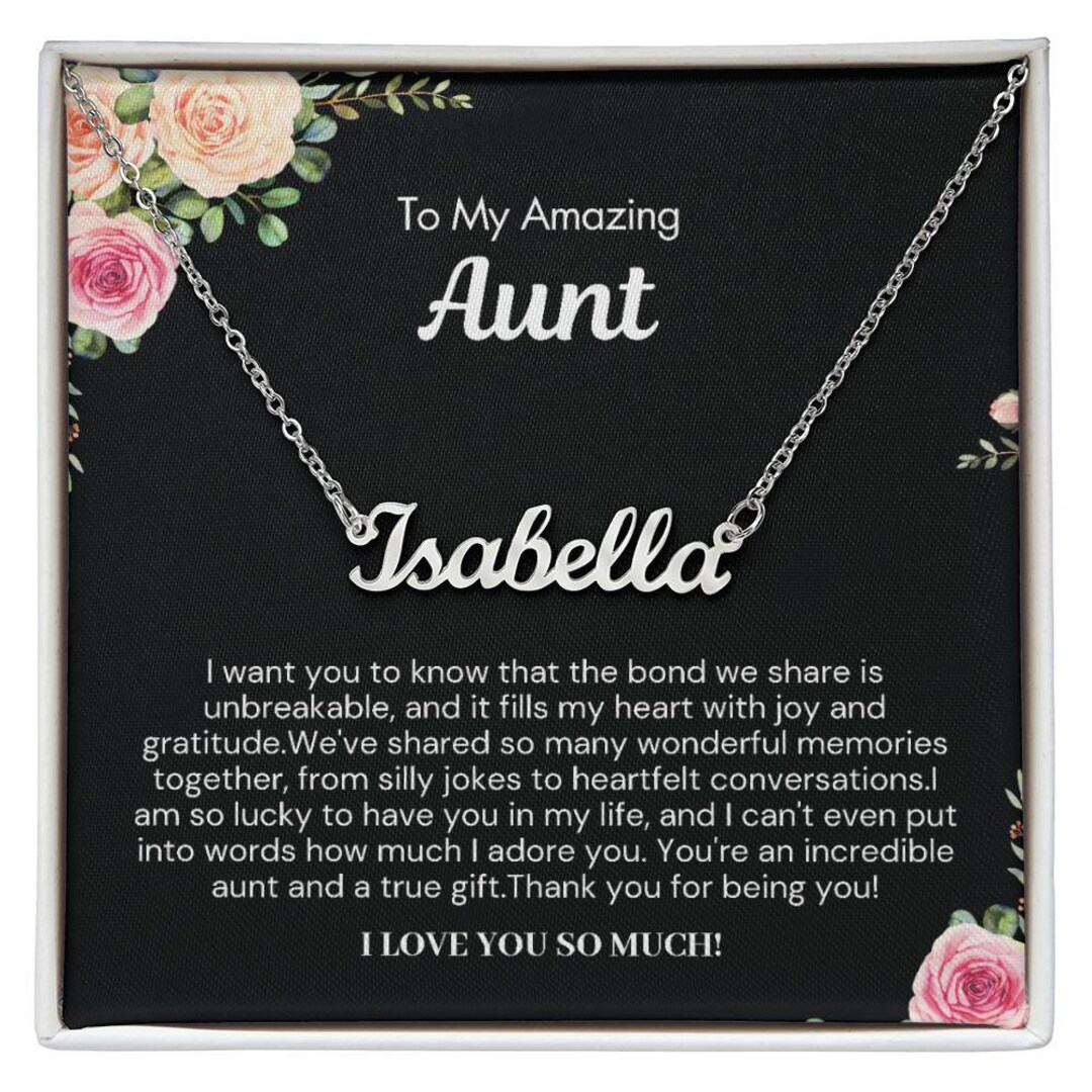 Personalized Aunt Name Necklace: Custom Jewelry Gift for Aunt ...