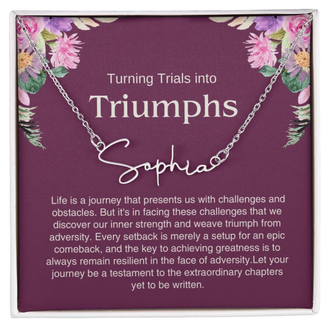 Personalized Name Necklace Encouragement Gift, Customized Jewelry ...