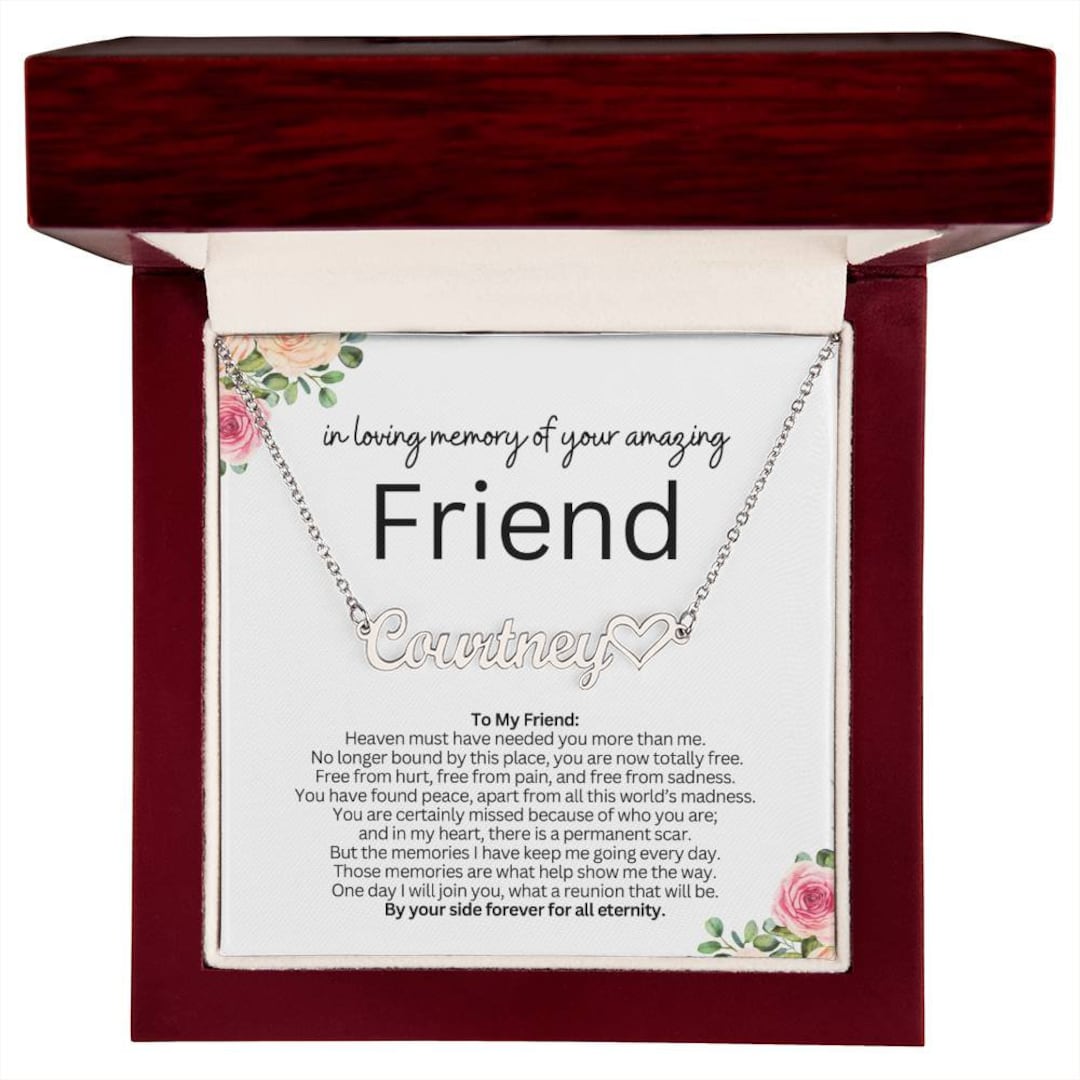 Personalized Sympathy Gift for Loss of Friend, Loss of Friend Necklace ...