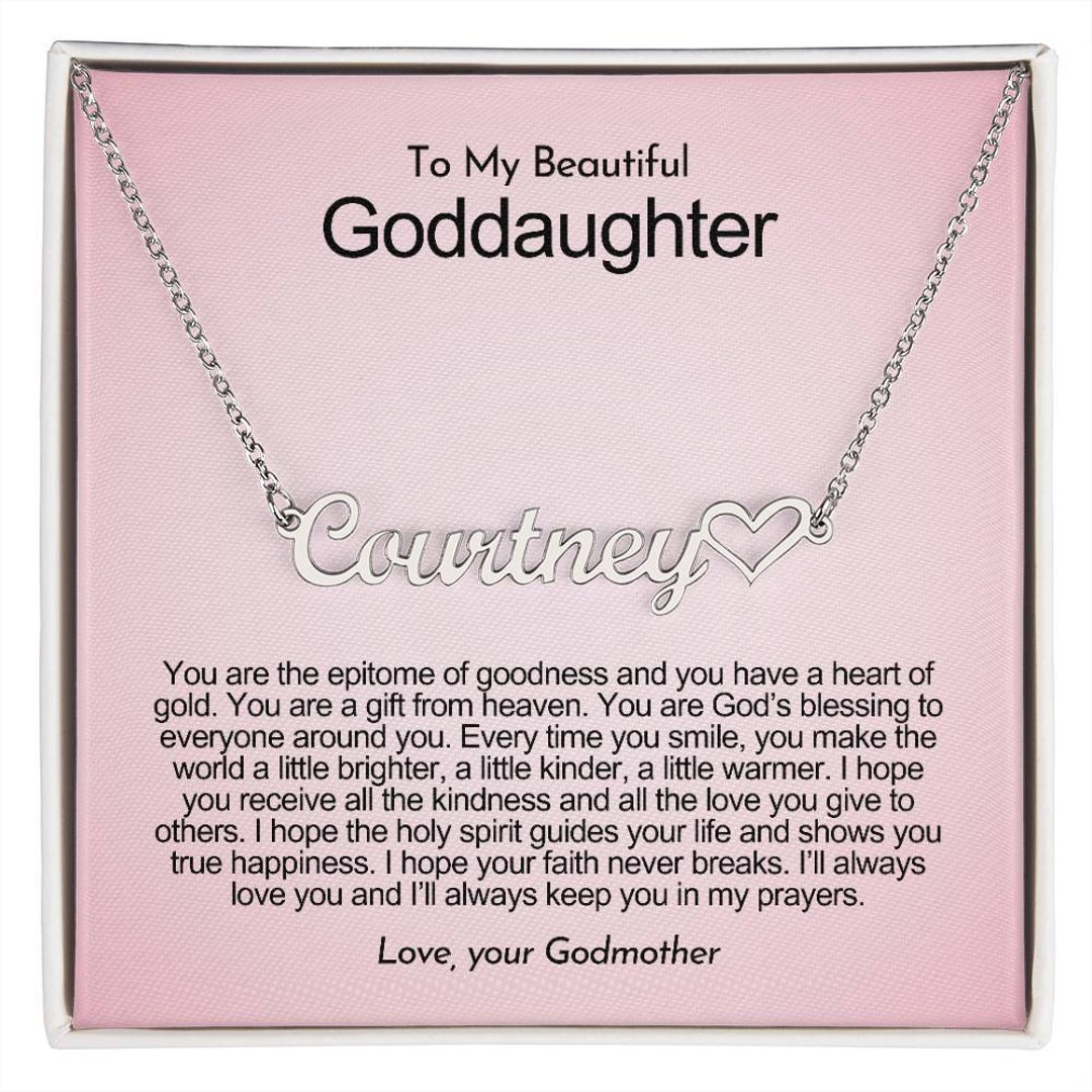 Personalized Name Necklace Gift for Goddaughter Gifts From Godmother ...