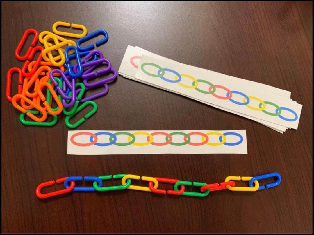Chain Link Busy Bag for Kids | Pattern Matching | Color Learning ...