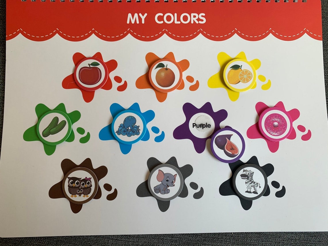 Preschoolers Busy Book Laminated Busy Book Quiet Time Learning Binder ...