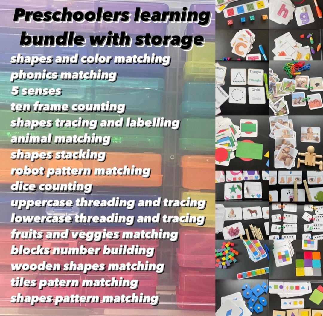 Preschoolers Busy Bag Bundle With Storage Case Hands on Learning ...