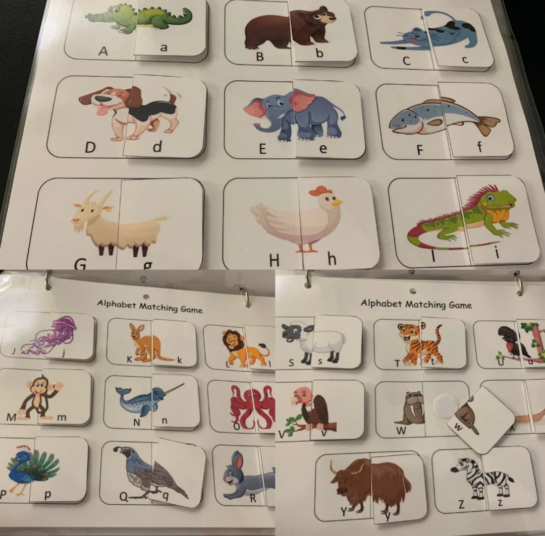 Animal Busy Book Quiet Time Play Learning Binder for Toddlers ...