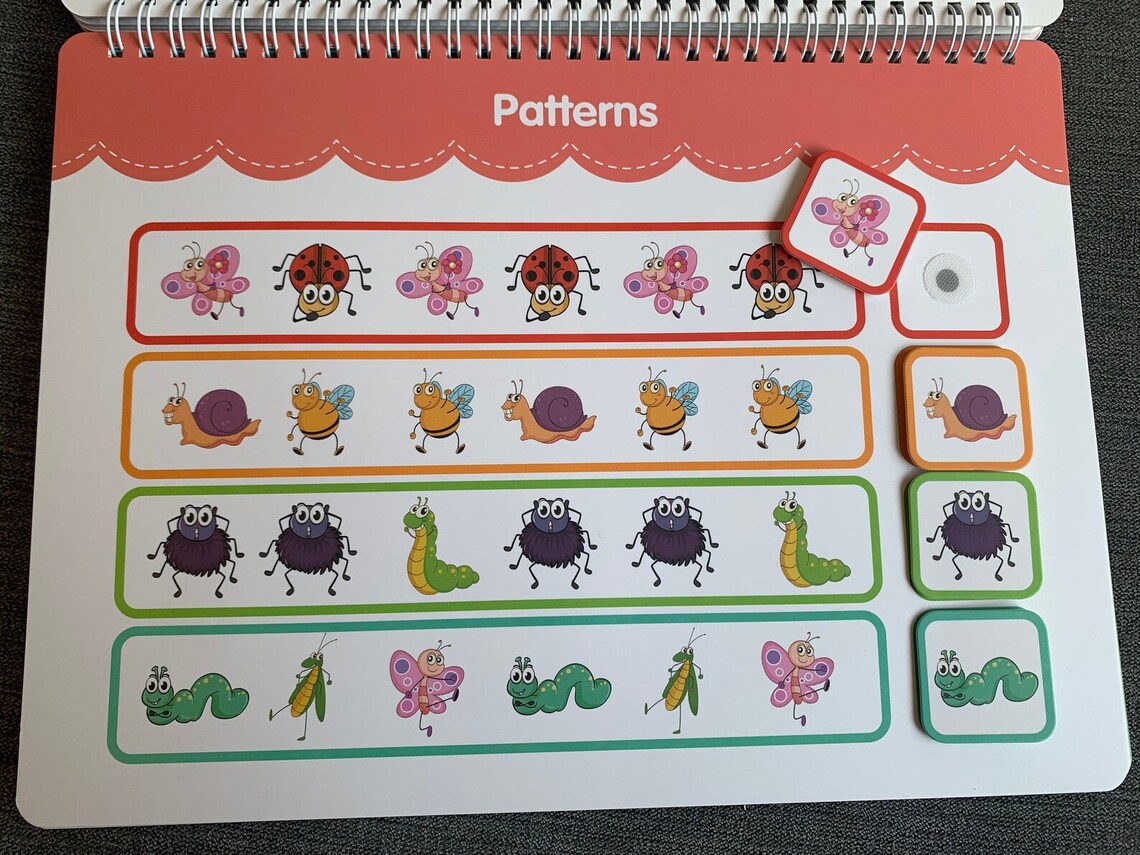 Preschoolers Busy Book Laminated Busy Book Quiet Time Learning Binder ...