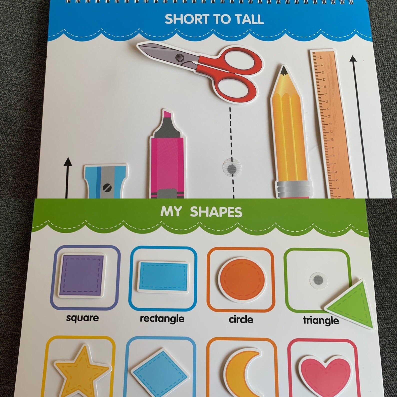 Preschoolers Busy Book Laminated Busy Book Quiet Time Learning Binder ...