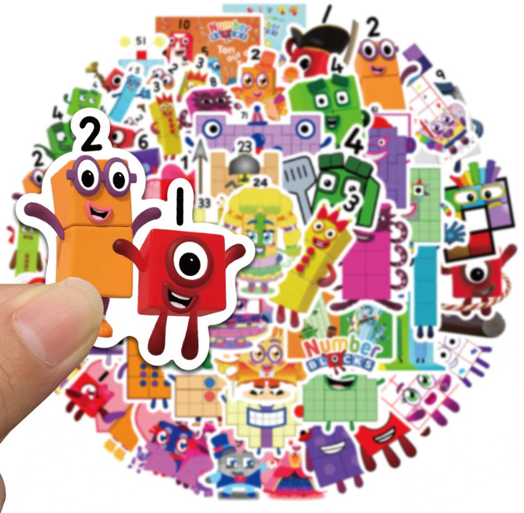 100pcs Cartoon Numberblocks Cute Stickers Kawaii Decals - Etsy