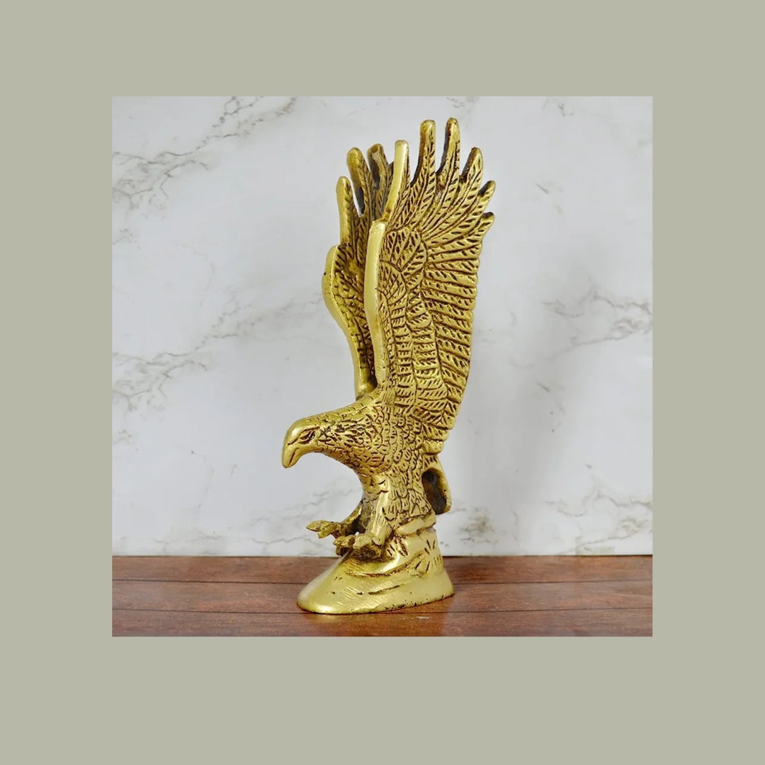 Flying Eagleeagle Decor Table Brass Eagle Statueeagle - Etsy