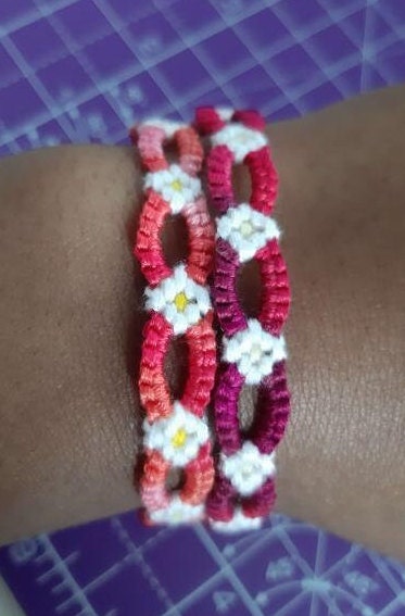Colourful Multicoloured Daisy Chain Friendship Bracelets