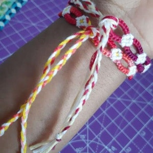 Colourful Multicoloured Daisy Chain Friendship Bracelets