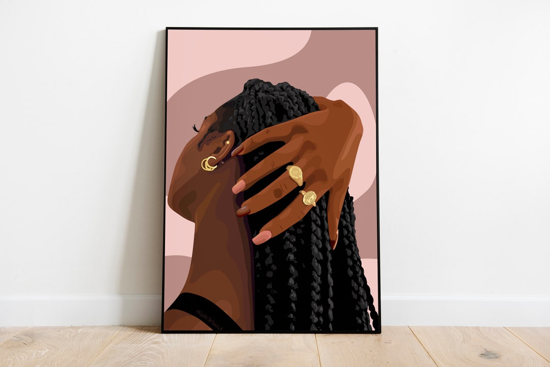 Black Woman Art, Trend Art, Black Woman Wall Art, Black Girl Wall Art, Digital Wall Art, Black ...