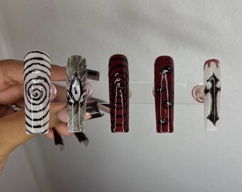 Soul Eater inspired Press on Nails - Etsy