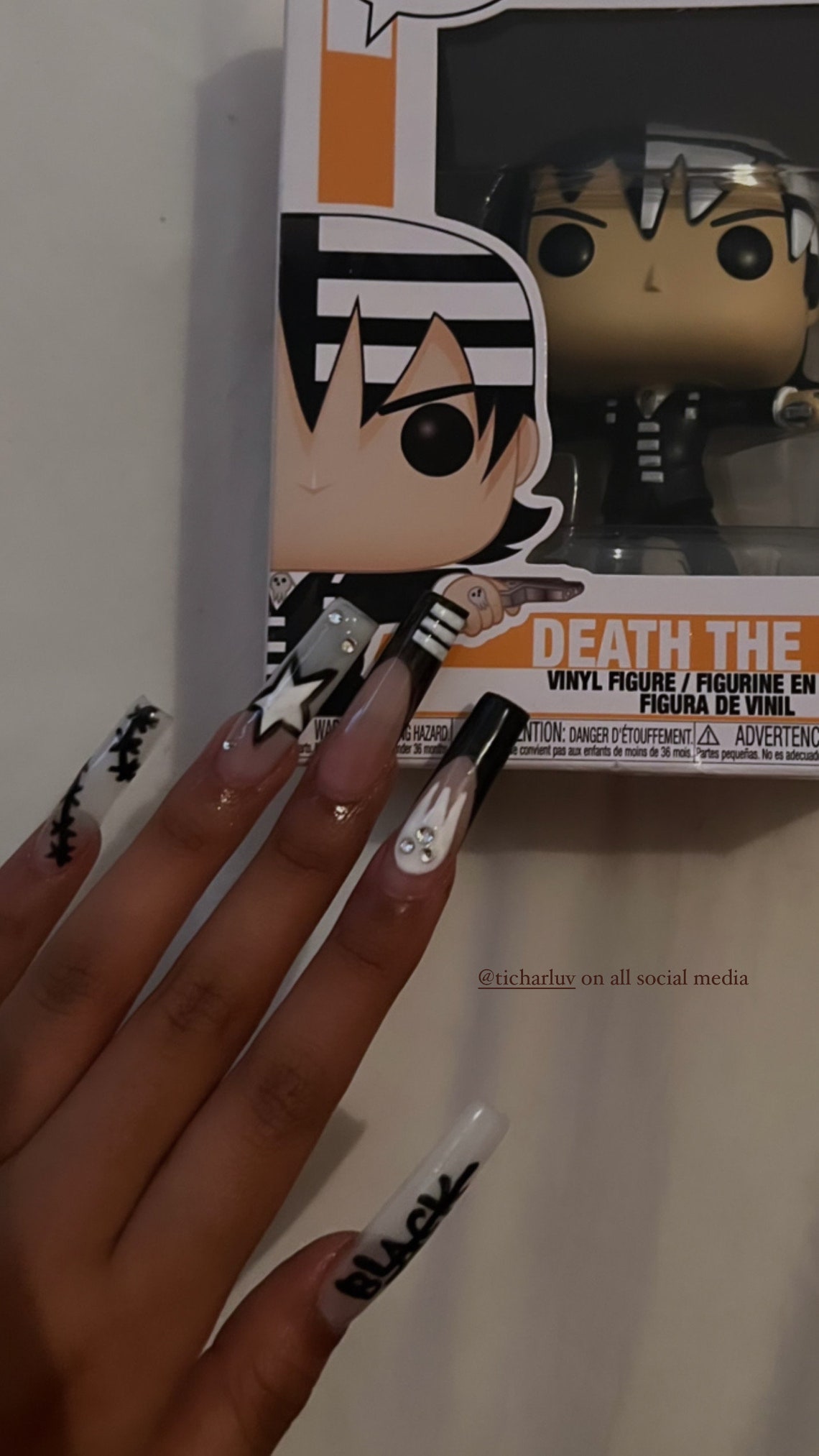Soul Eater inspired Press on Nails - Etsy