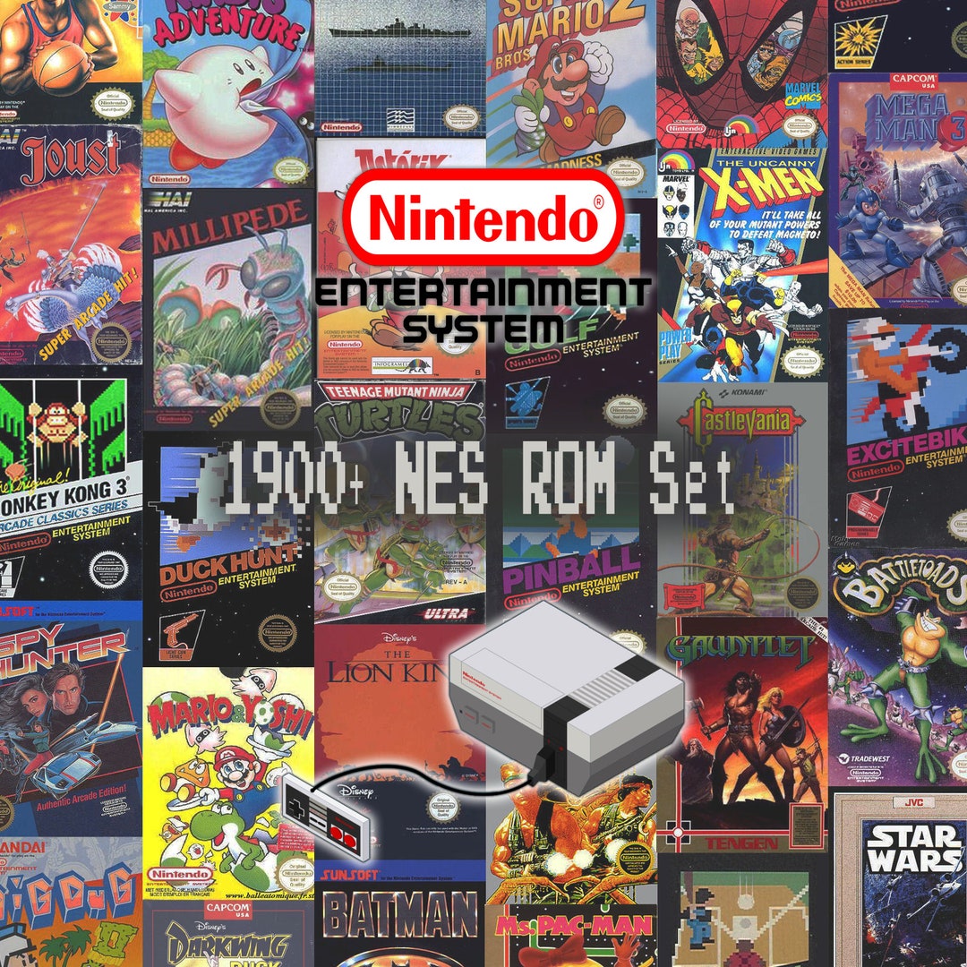 1900 NES Roms Rom Pack Digital Download U.S./EUR/JAP Titles Lifetime ...