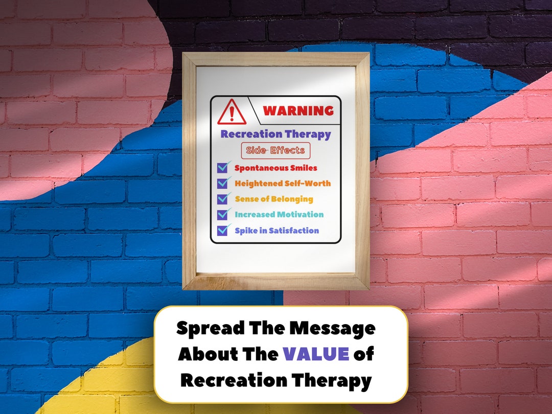 Recreation Therapy Side Effects, Recreation Therapy Wall Art, Digital ...
