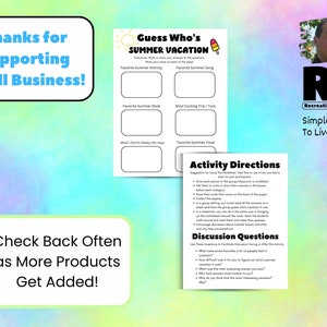 Back to School Game Summer Vacation Guess Who Ice Breaker Classroom ...