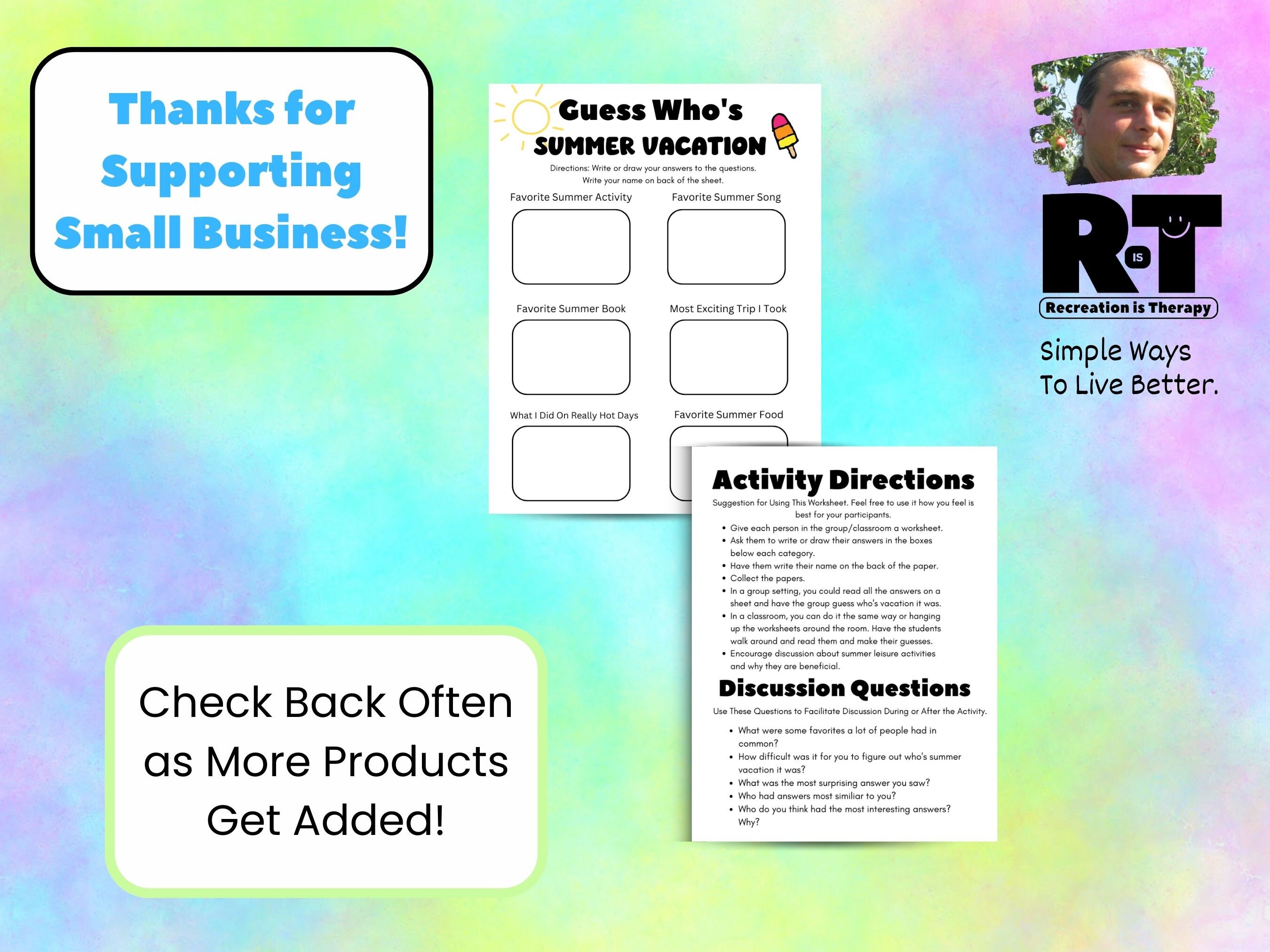 Back to School Game Summer Vacation Guess Who Ice Breaker Classroom ...