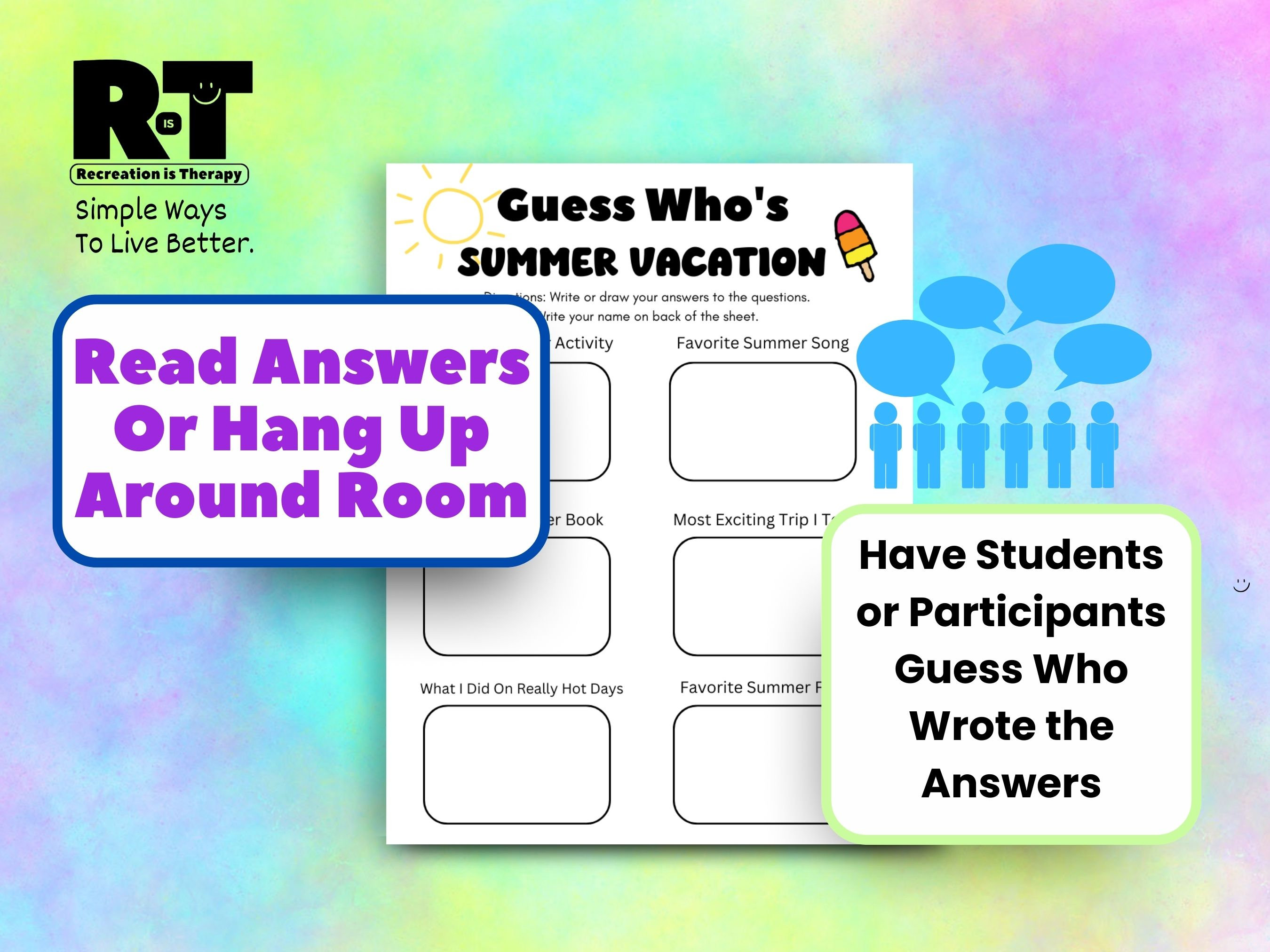 Back to School Game Summer Vacation Guess Who Ice Breaker Classroom ...