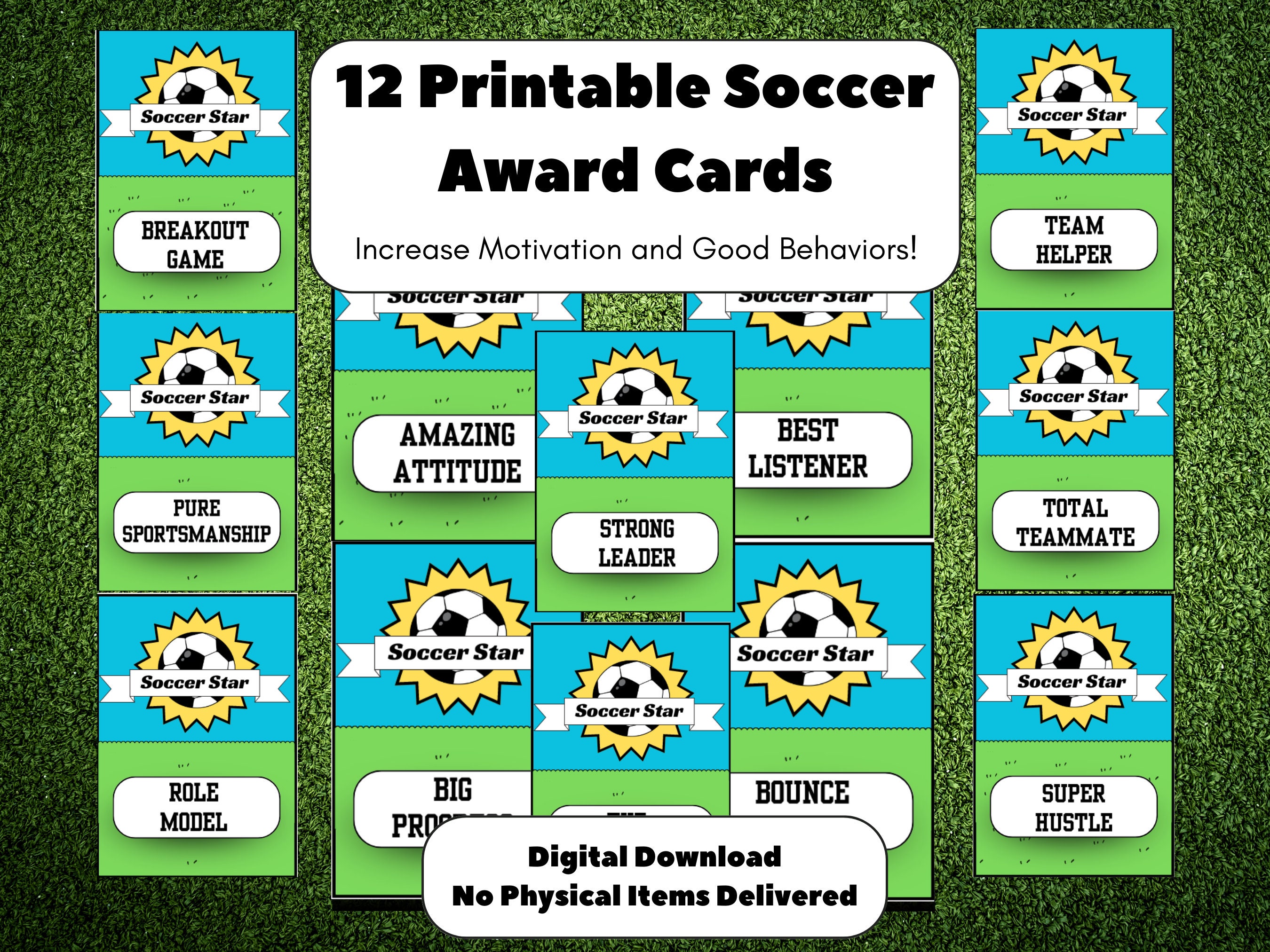Soccer Award Printable Cards for After Games or Practices, Soccer Team ...