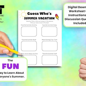 Back to School Game Summer Vacation Guess Who Ice Breaker Classroom ...