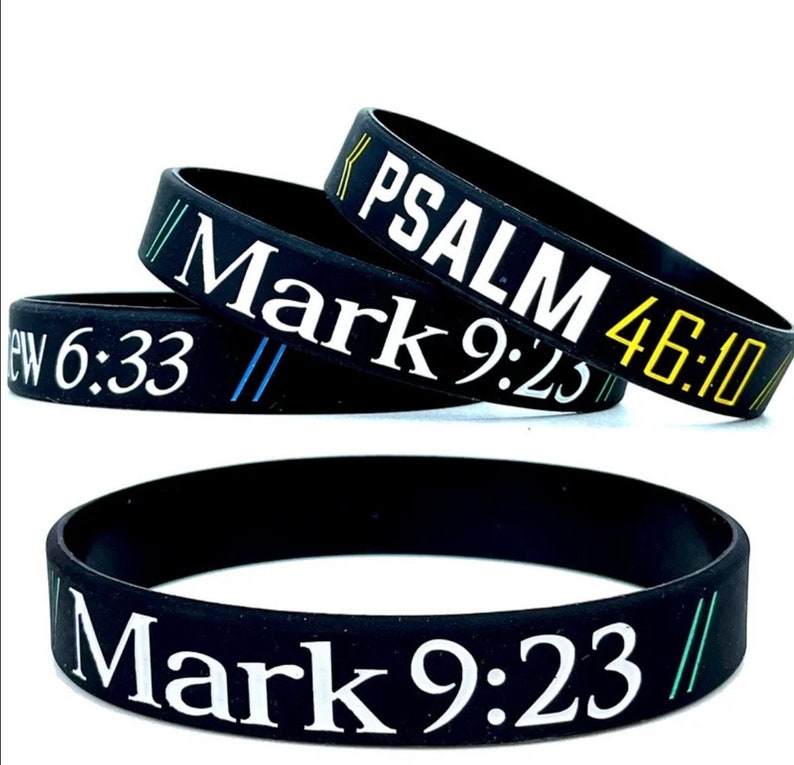 Motivational Christian Bible Verse Wristbands Uplifting Spiritual Sold ...
