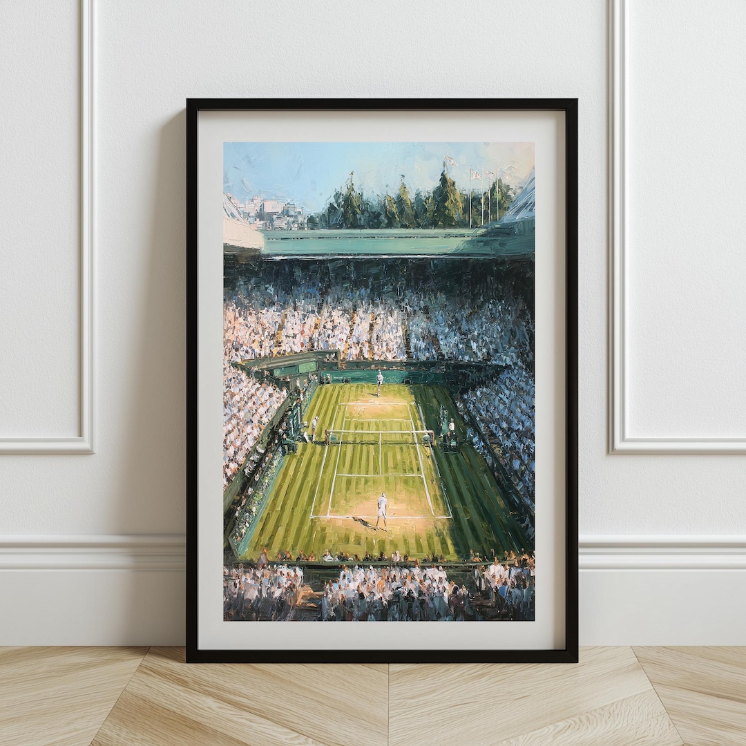 Wimbledon Centre Court Oil Painting Print | Tennis Championship Digital ...