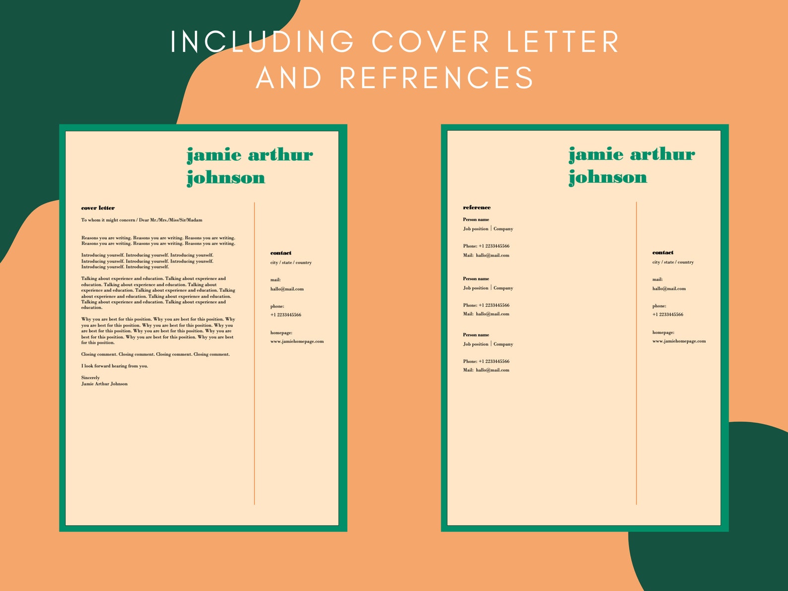 Professional Resume Template For Microsoft Word With Cover Letter Resume Template With Photo