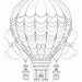 Hot Air Balloons in Flight - 6 Coloring Pages (digital Downloads) - Etsy