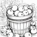Apple Harvest Delight - 4 Digital Coloring Pages - Etsy