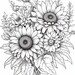 Blooming Sunflower Delights: Four Coloring Pages! - Etsy