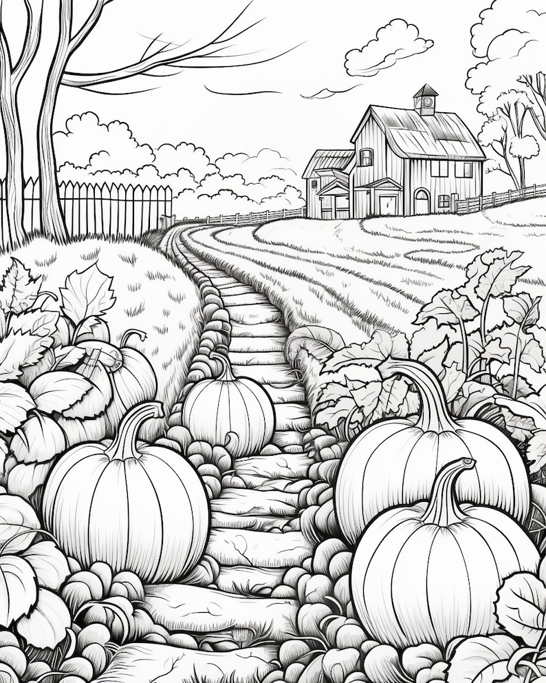 Pumpkin Patch at the Farm - Etsy