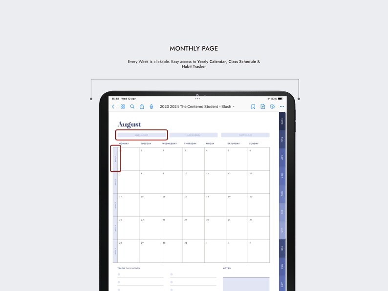 The Centered Student Digital Planner, Ultimate Academic System ...