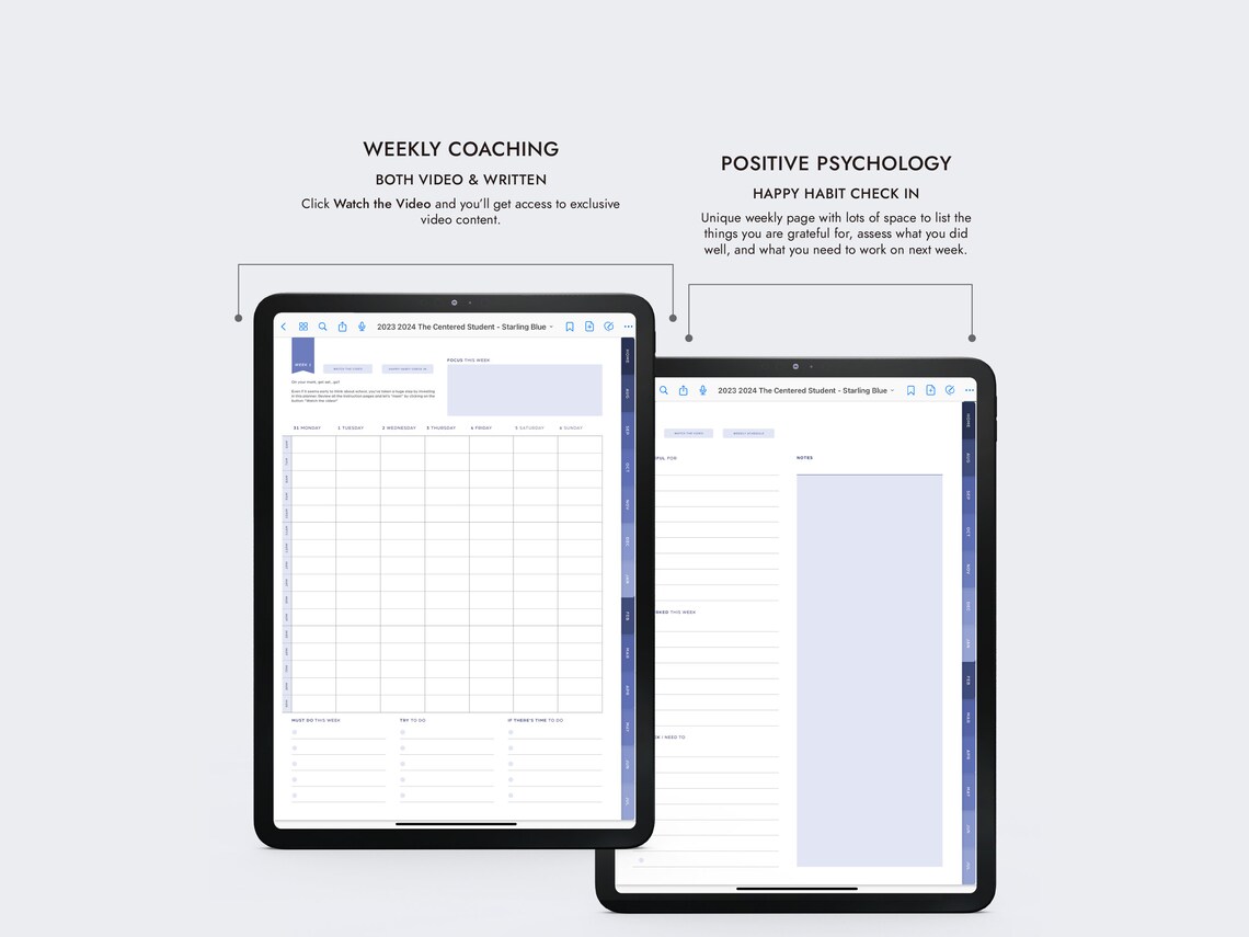 The Centered Student Digital Planner, Ultimate Academic System ...
