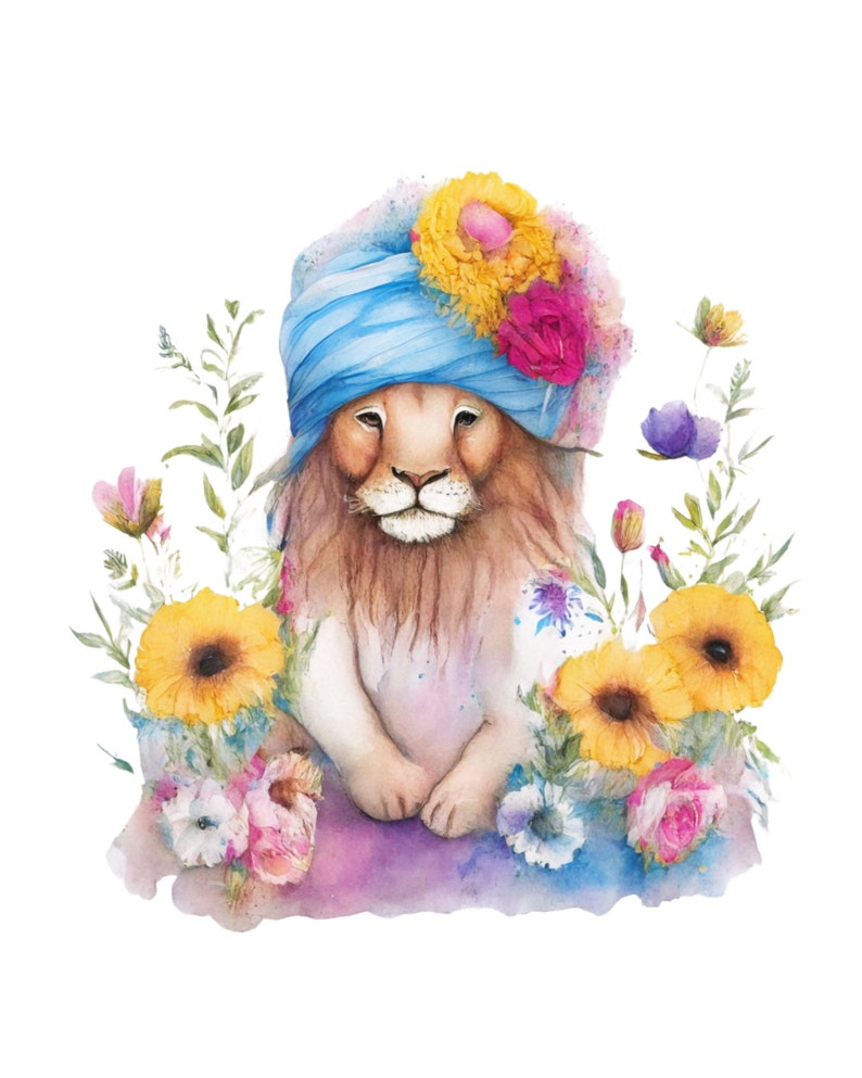 Sikh Nursery Room Art - Lion With Turban - Peacock With Khanda - Baby ...
