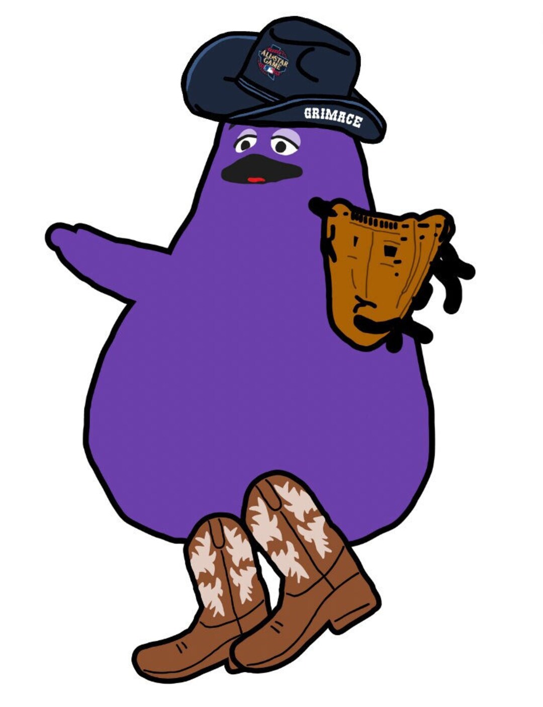 Grimace All-star Game Sticker - Etsy