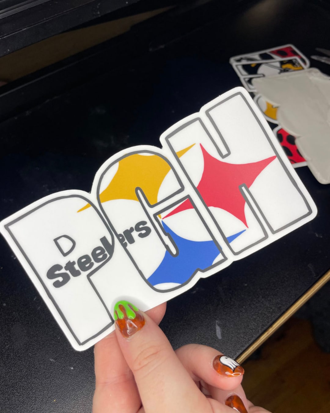 Pittsburgh PGH Steelers Sticker - Bumper Sticker, Large Sticker, Sports ...