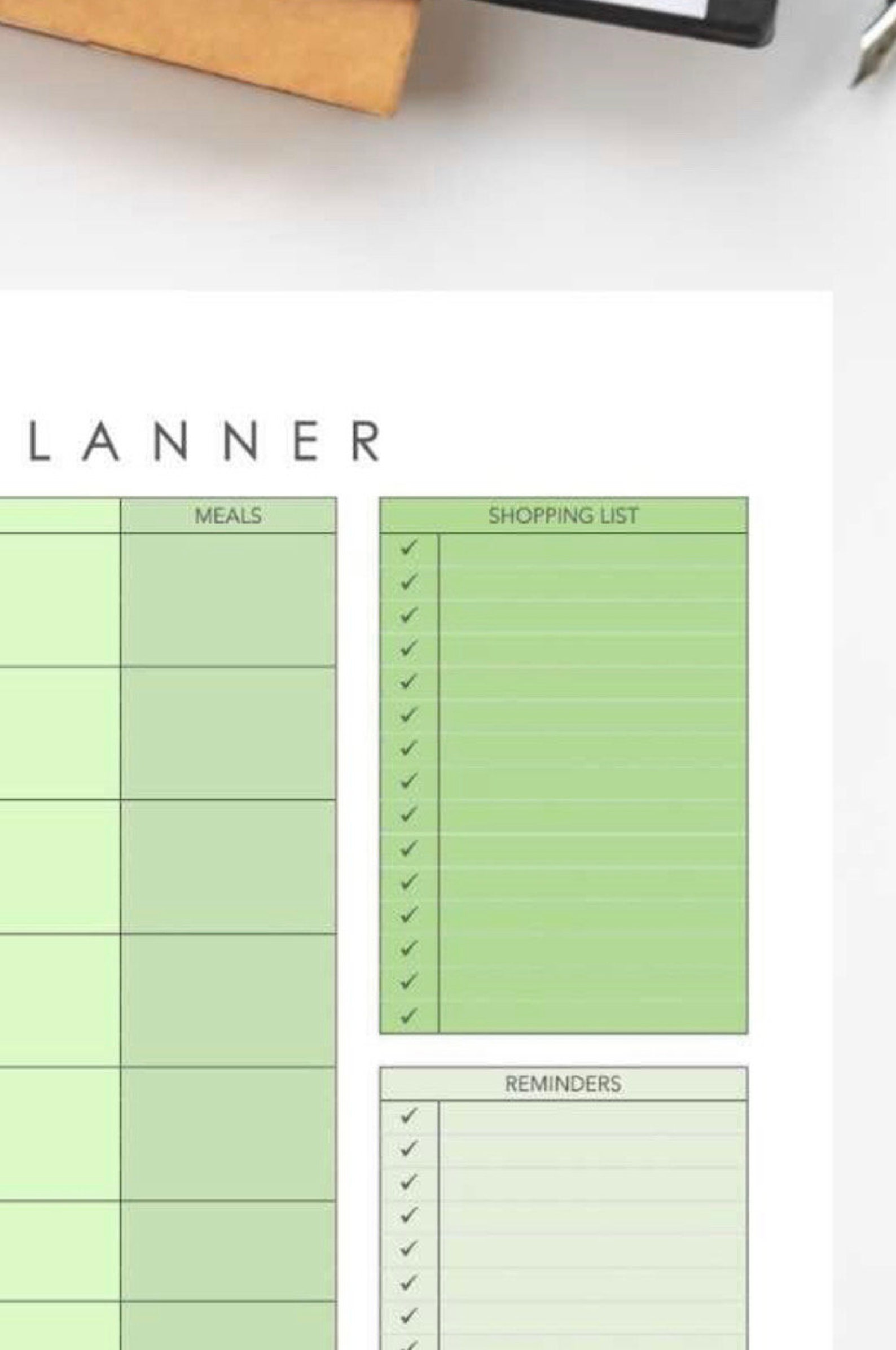 Weekly Planner Printable, With Shopping List and Meal Planner ...