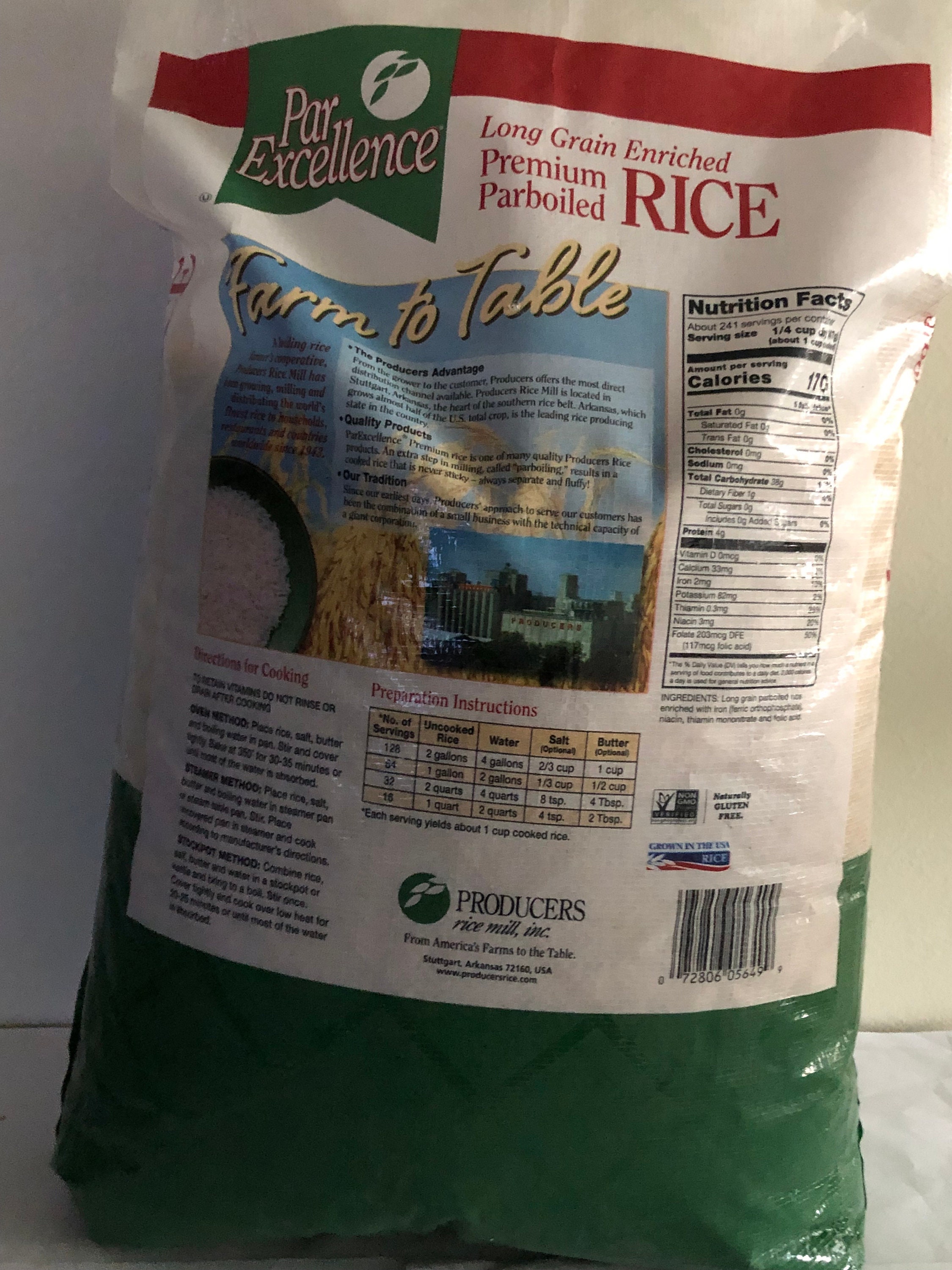 Par Excellence Long Grain Enriched Premium Parboiled Rice 25 Lbs. - Etsy