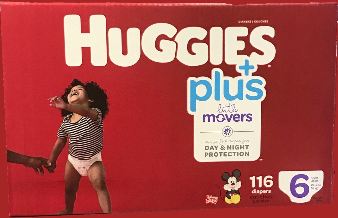 Huggies Plus Little Movers Diaper Size 6 over 35 Lbs - Etsy
