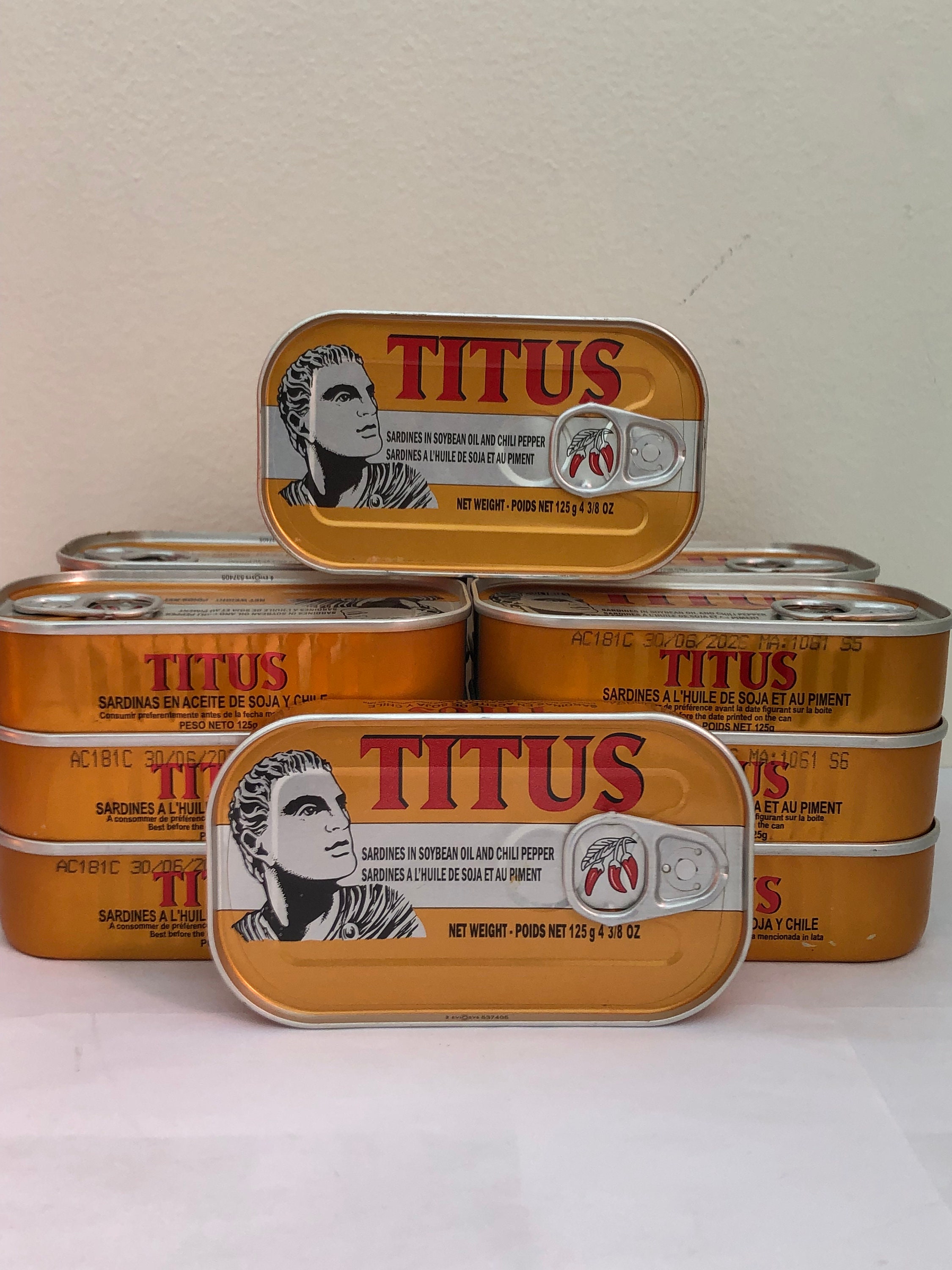Titus Sardines/canned Fish in Soyabean Oil and Chili Pepper. - Etsy