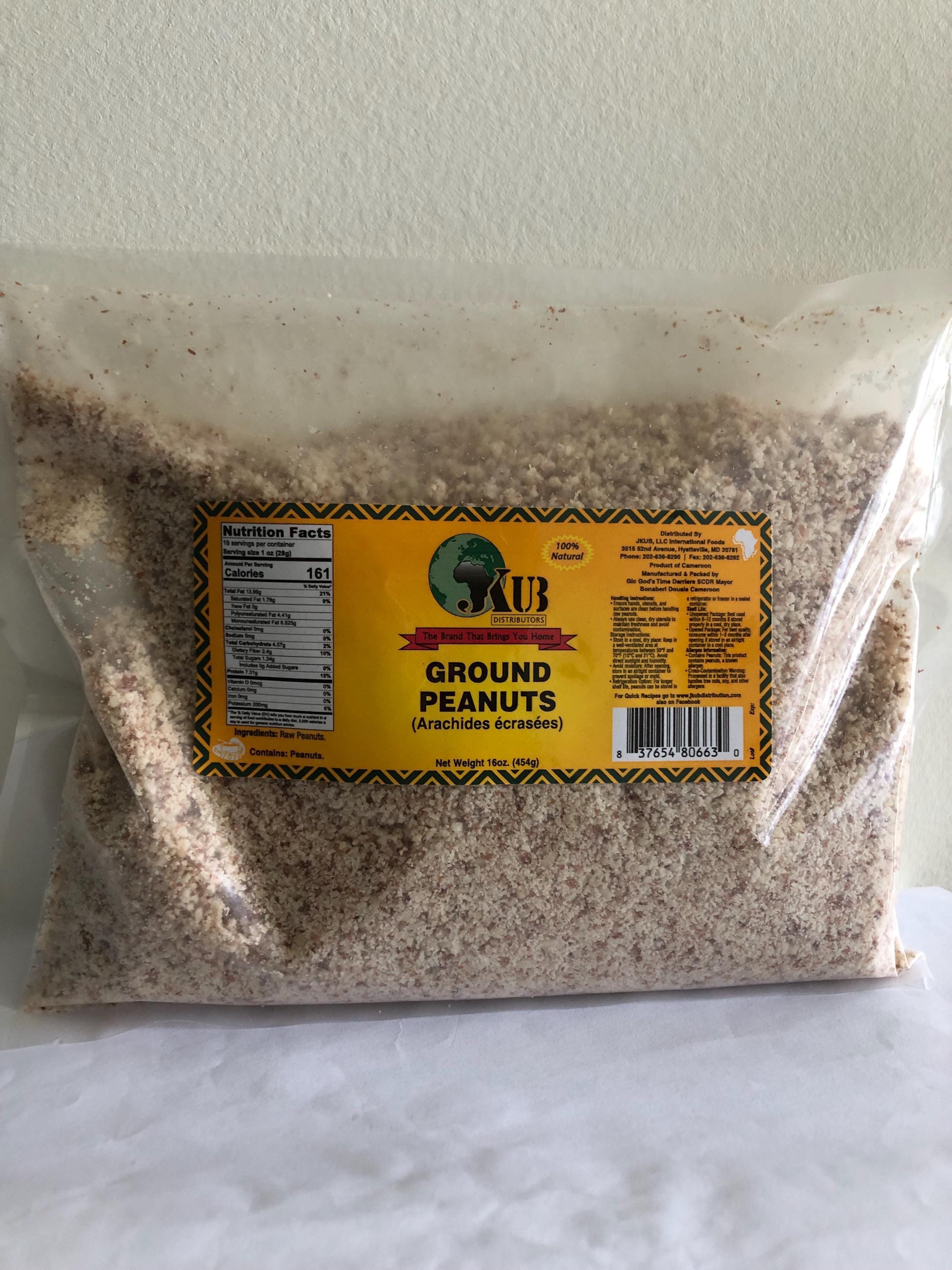 Ground Peanuts/grounded Raw Peanuts/product of Cameroon 454g. - Etsy