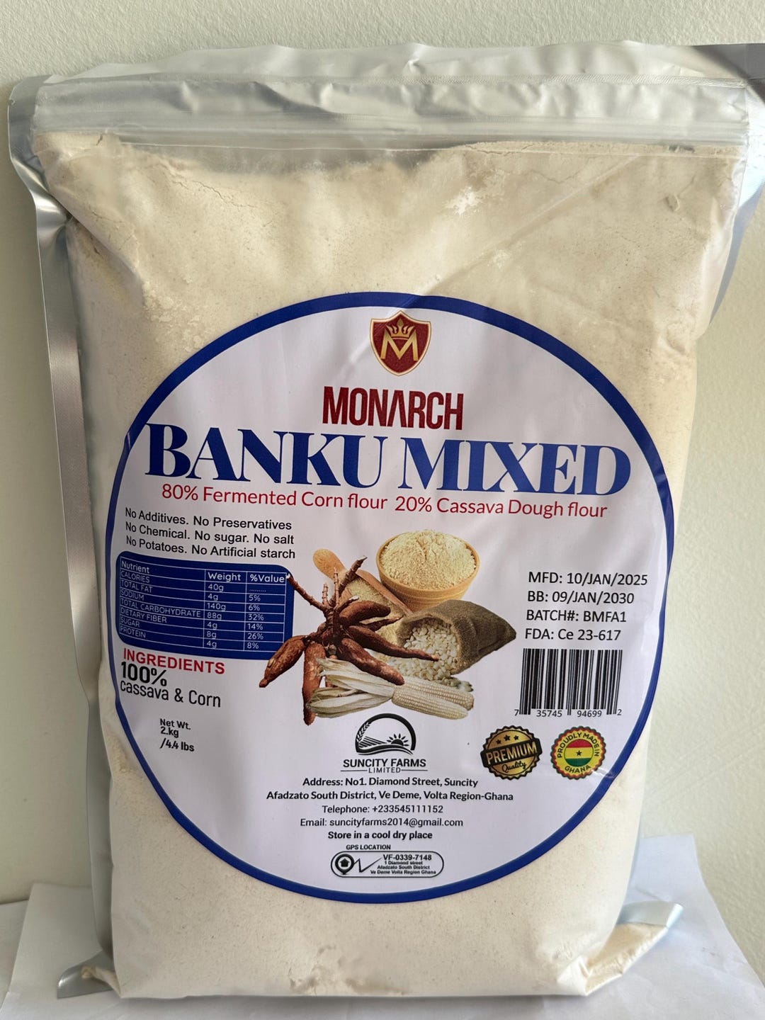 Banku Mixed Flour, 80 Corn and 20 Cassava – 4.4lbs - Etsy