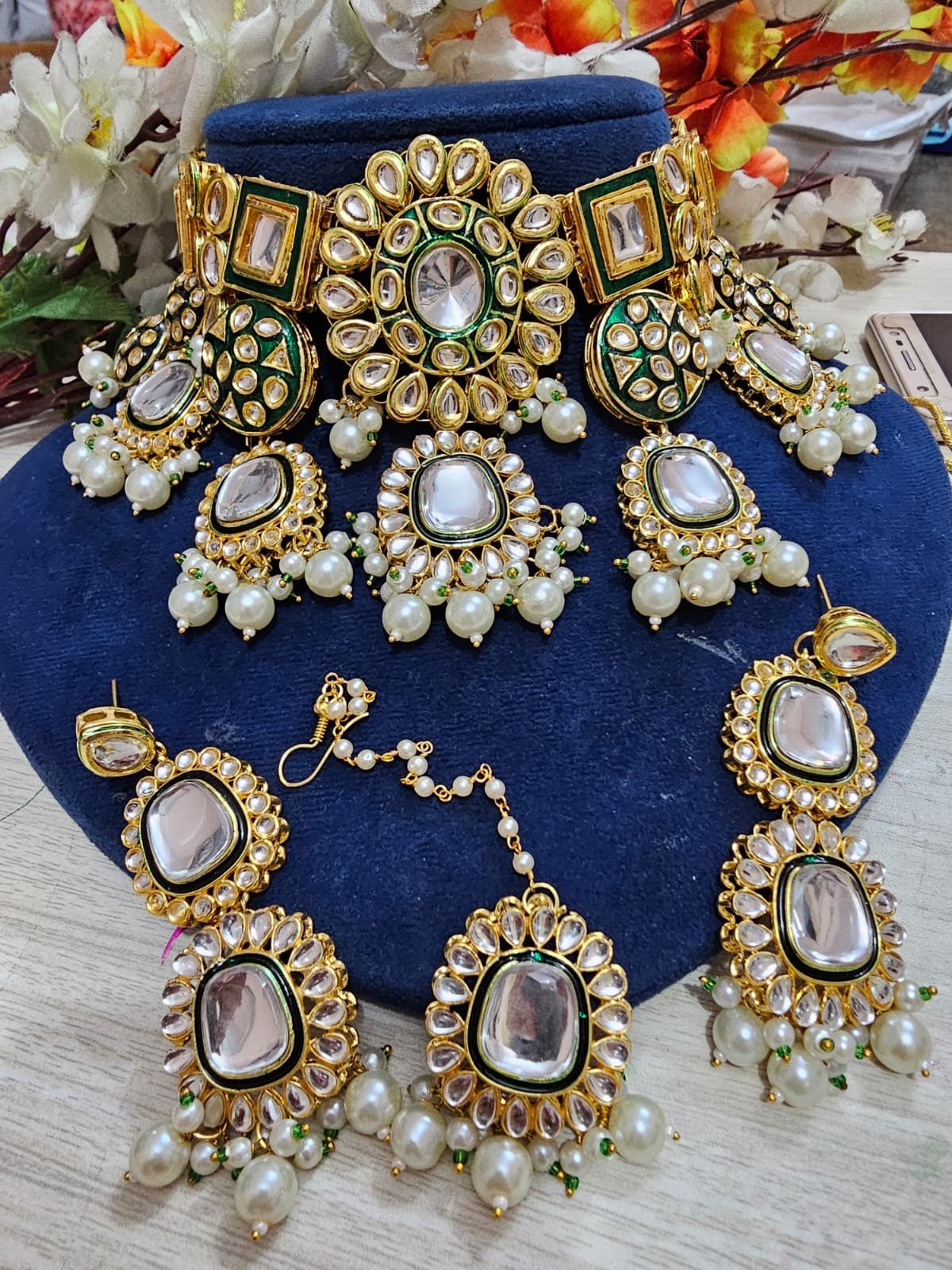 Sabyasachi Inspired Choker Kundan Necklace With Earring Gold - Etsy