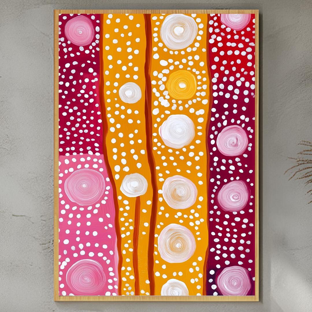 Dream Rhythm - A Modern and Vibrant Aboriginal - Inspired Art Print by ...