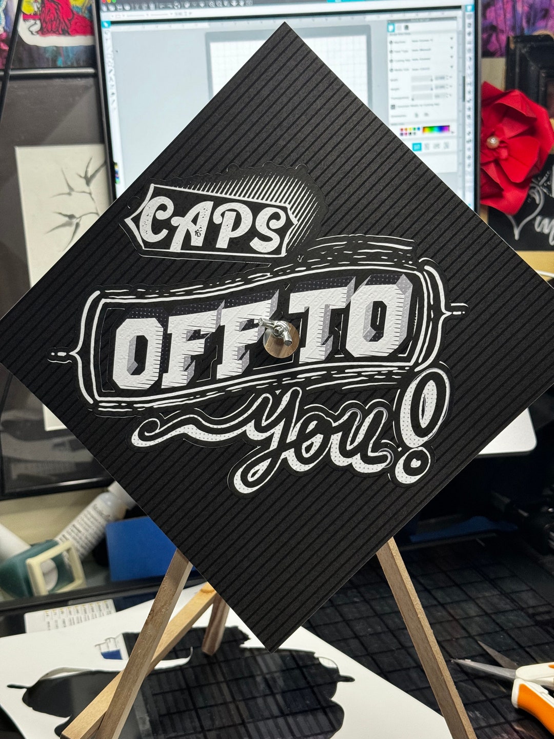 Caps off to You - Grad Cap Topper - Etsy