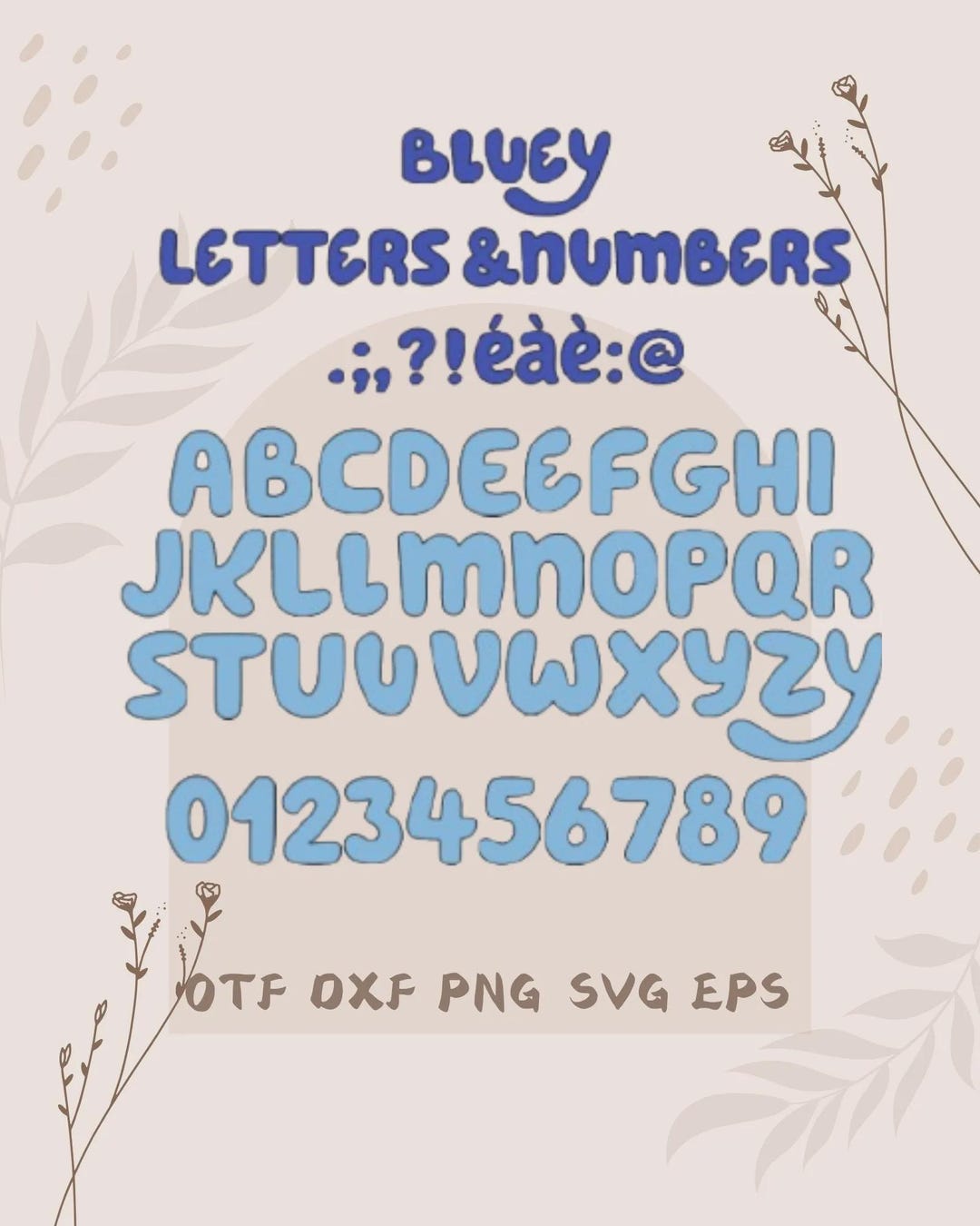 Font Bluey Png Svg Font Canva Birthday Font Canva - Etsy