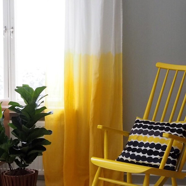 Color Block Curtain - Etsy