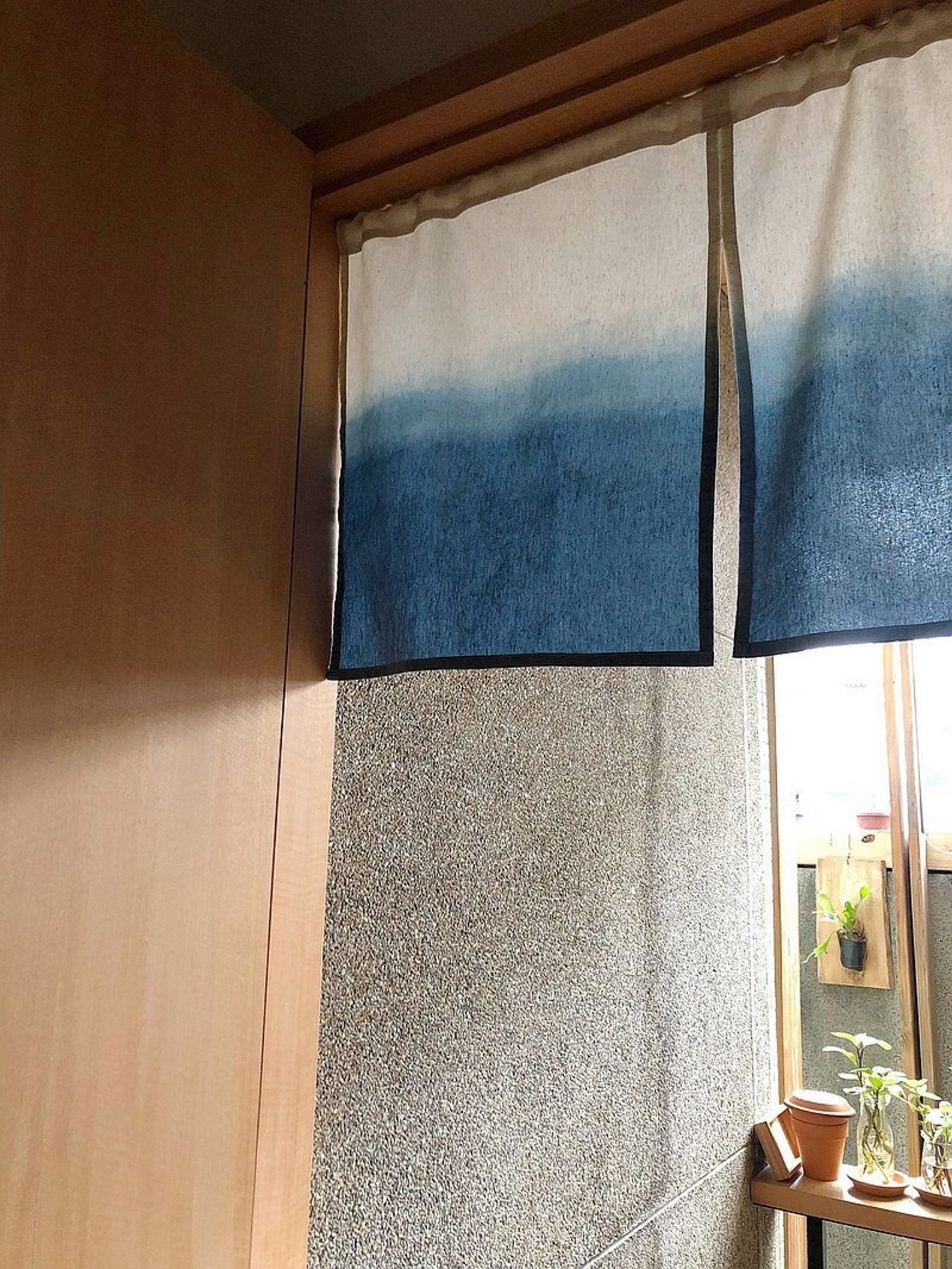 Linen Doorway Short Noren Curtain Japanese Door Panels Half 27 Color ...