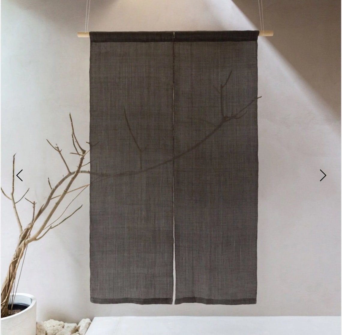 Bohemian Linen Noren Curtain Panels Doorway Curtains Drapes Traditional ...