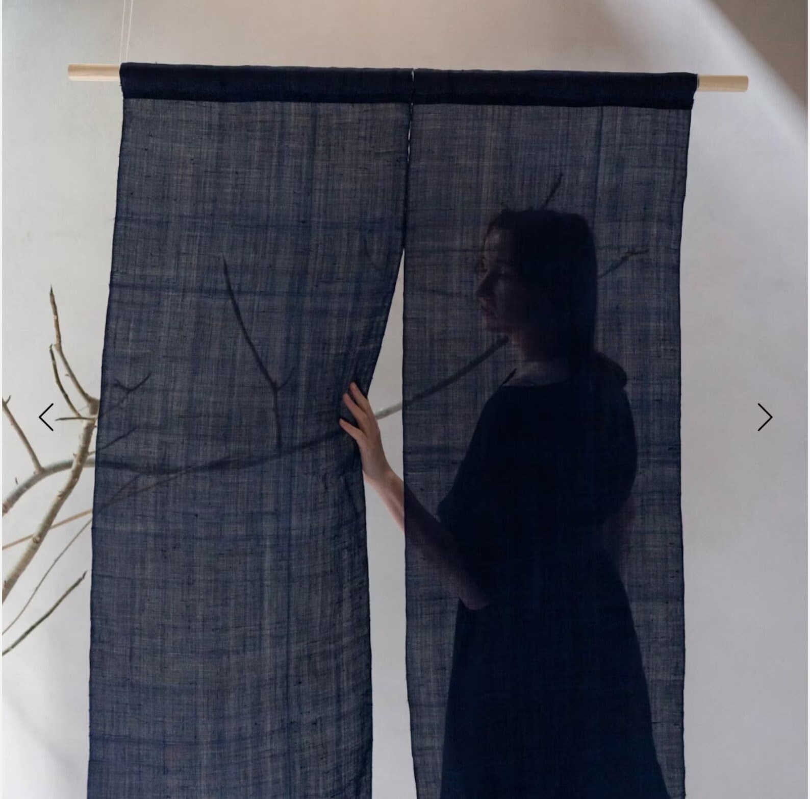 Bohemian Linen Noren Curtain Panels Doorway Curtains Drapes Traditional ...